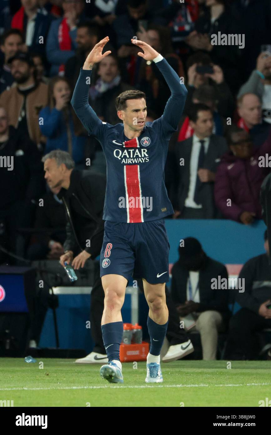 Paris, France. 07th May, 2025. Fabian Ruiz Pena of PSG celebrates his ...