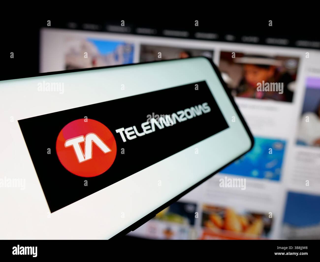 Germany. 14th Apr, 2025. In this photo illustration, a smartphone with ...