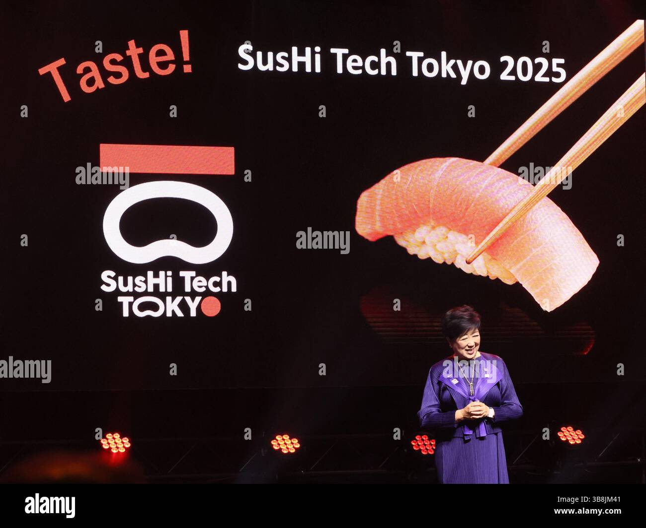 Tokyo, Japan. 8th May, 2025. Tokyo Governor Yuriko Koike delivers an opening speech at the ...