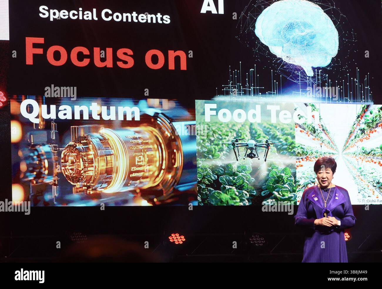 Tokyo, Japan. 8th May, 2025. Tokyo Governor Yuriko Koike delivers an opening speech at the ...