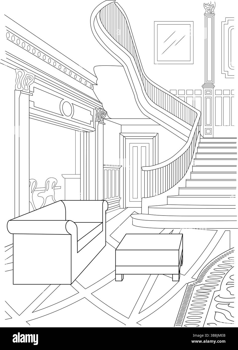 Staircase architectural details Stock Vector Images - Alamy