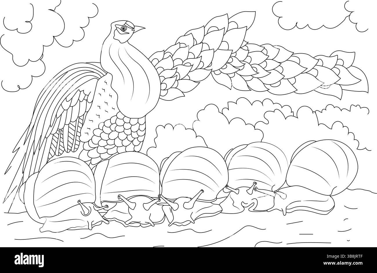 Fantasy image black bird Stock Vector Images - Alamy