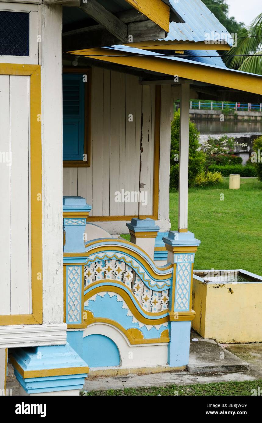 Portrait of Tuan Kadi's historic house in Pekanbaru, Riau, Indonesia ...