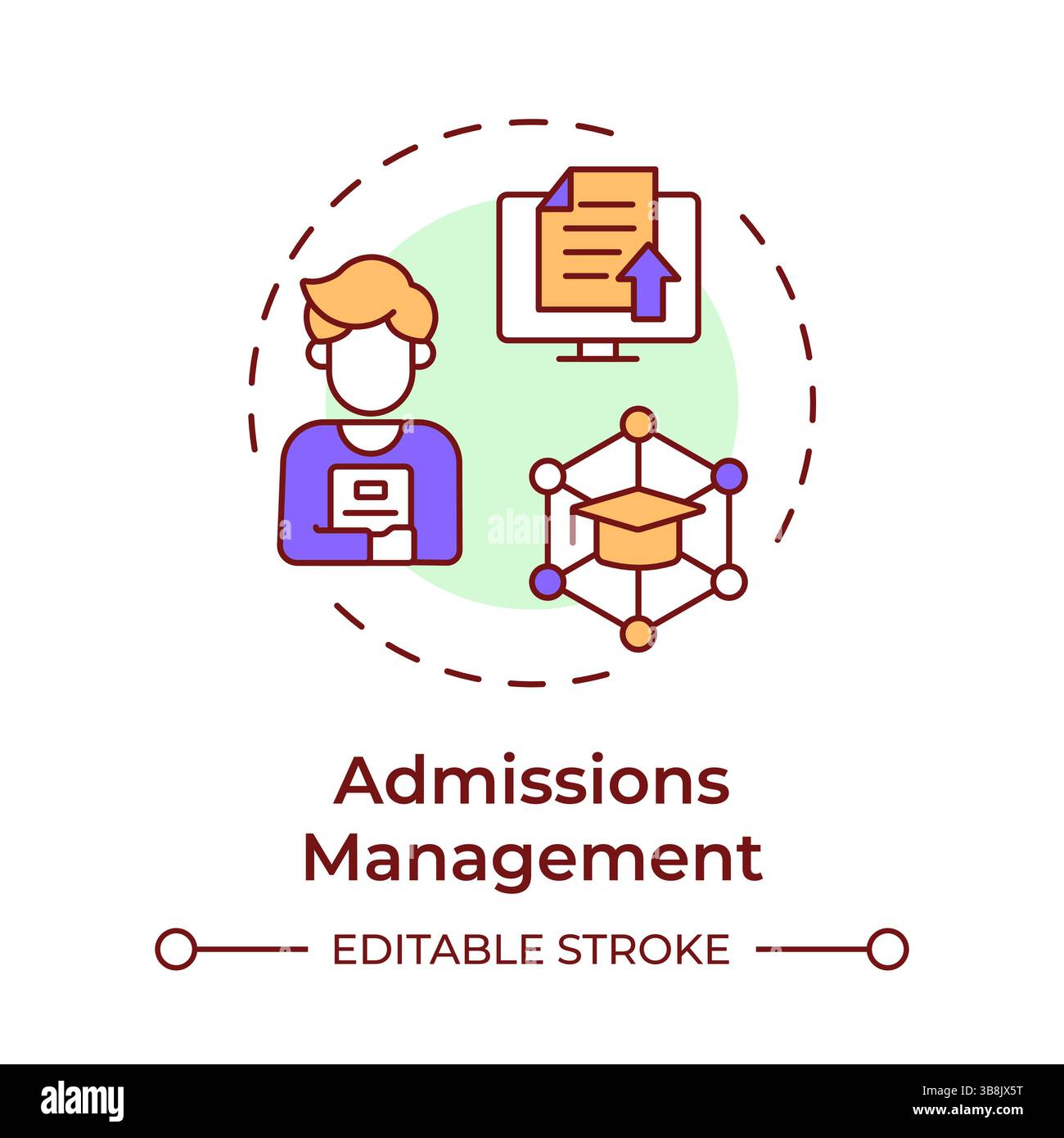 Admissions management multi color concept icon Stock Vector Image & Art - Alamy