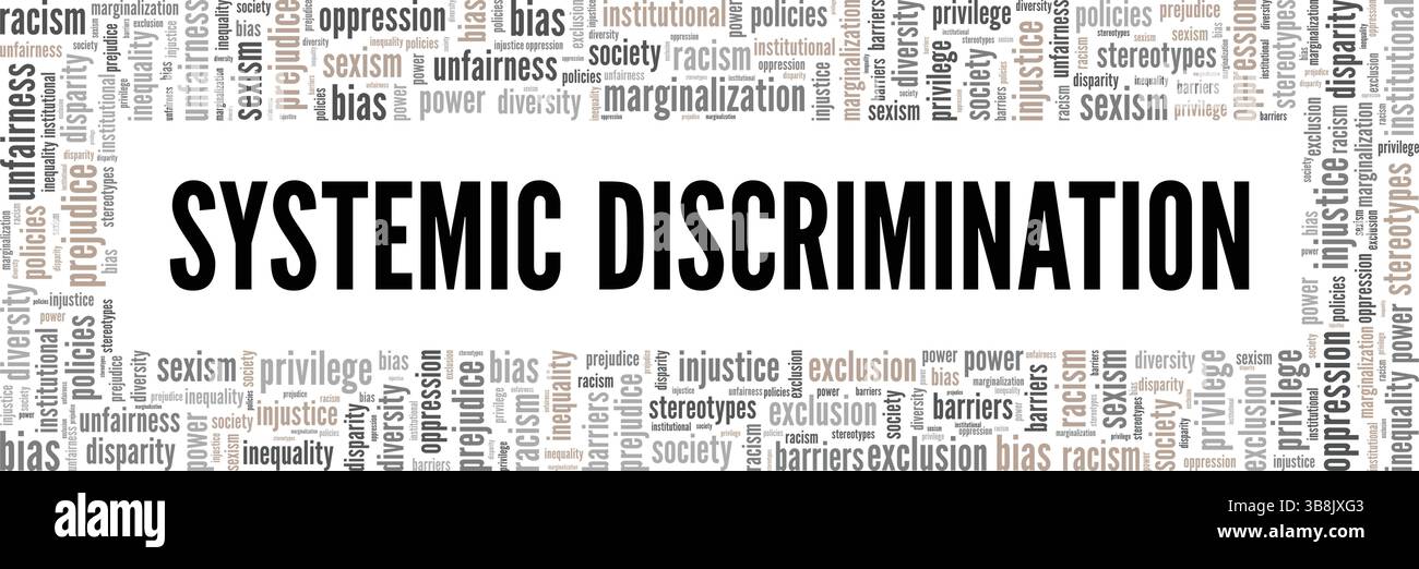 Systemic Discrimination word cloud conceptual design isolated on white ...