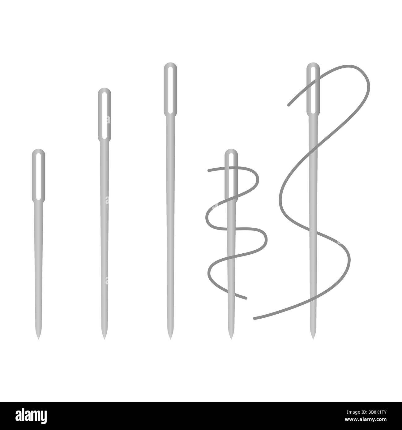 Sewing Needle with Thread Vector. Needles and Threads for Tailors ...