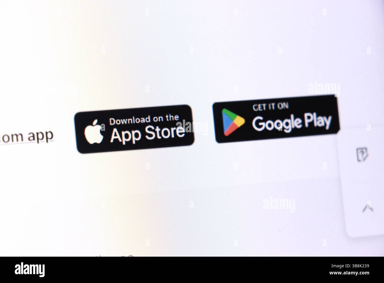 Download options for mobile apps on apple app store and google play ...