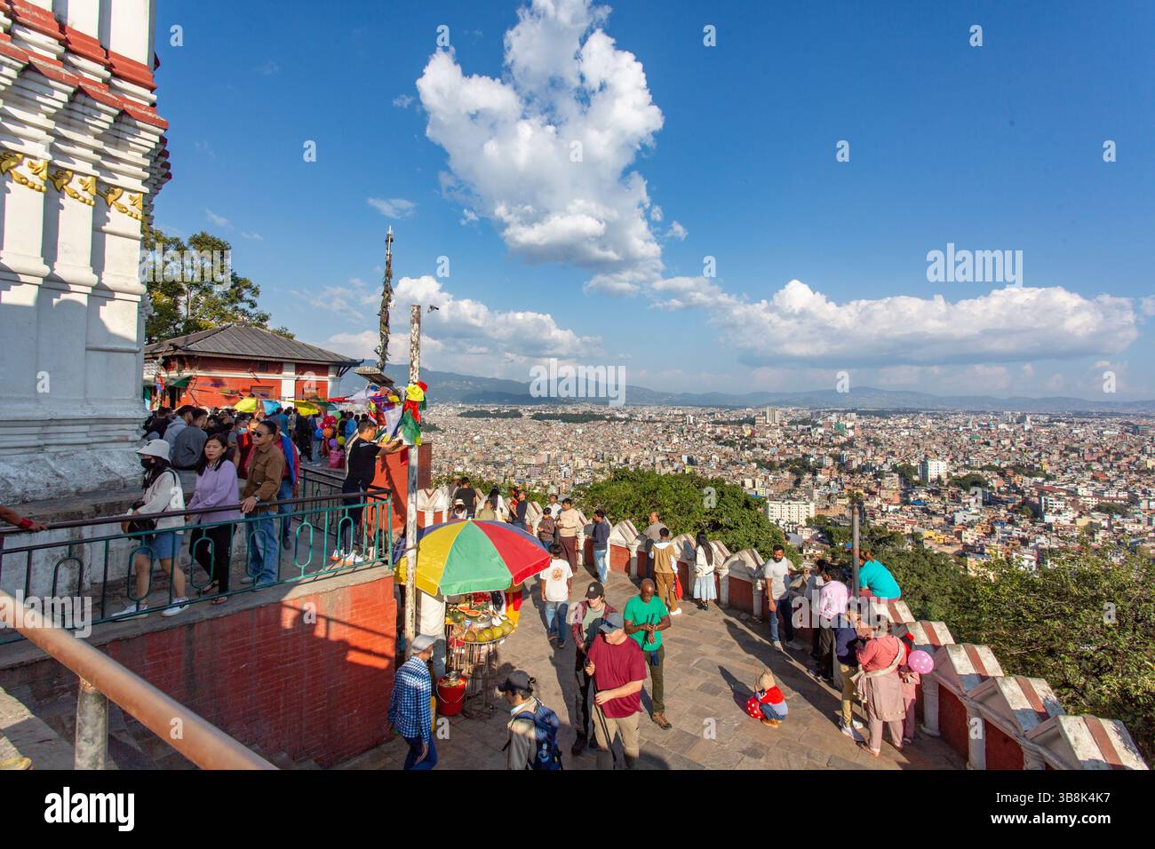 Swayambhunath Monkey Temple, Kathmandu, Nepal. Swayambhu Maha Chaitya ...
