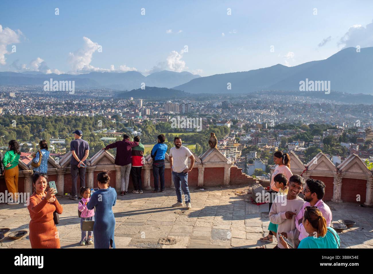 Swayambhunath Monkey Temple, Kathmandu, Nepal. Swayambhu Maha Chaitya ...