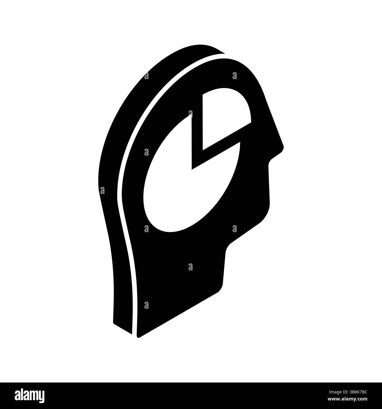 Pie chart inside human mind showing concept icon of analytical mind ...