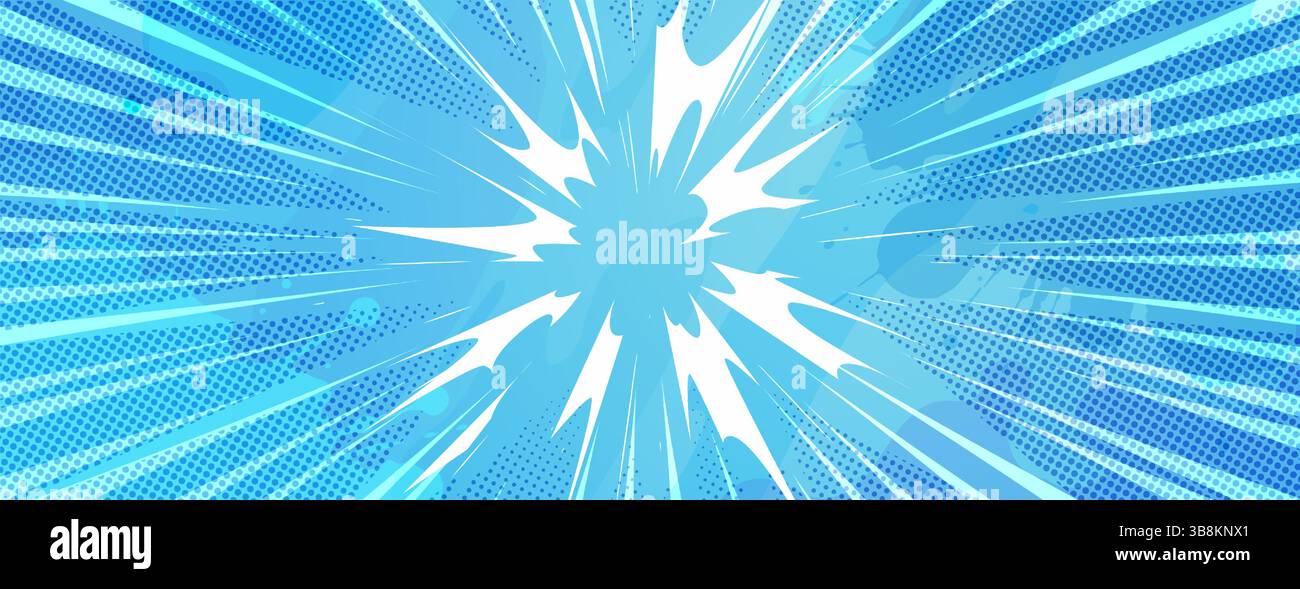 Anime explosion background with radial lines - dynamic starburst with ...