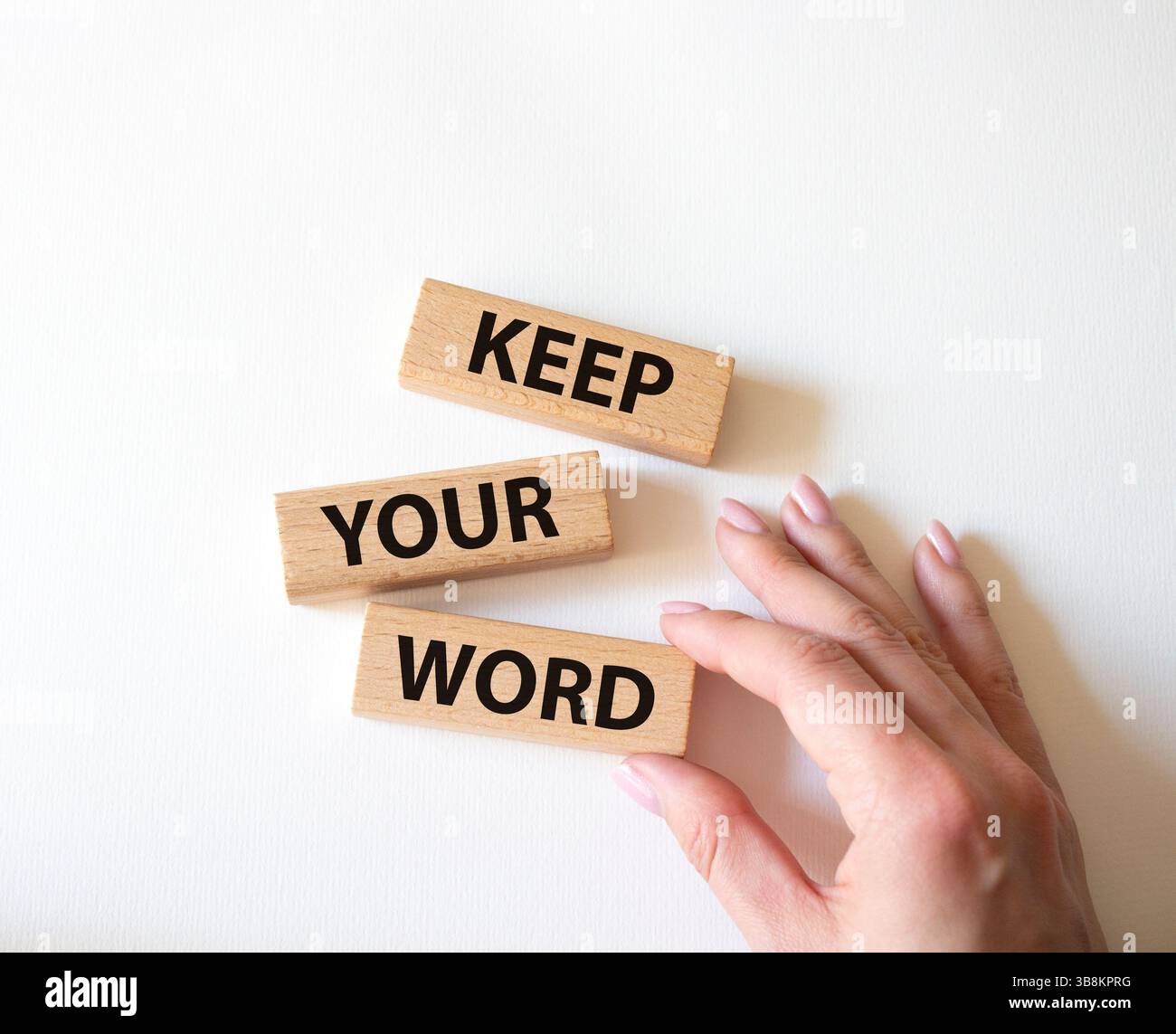 Keep your word symbol. Wooden blocks with words Keep your word ...