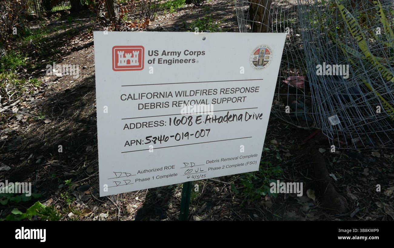 Altadena, California, USA 7th May 2025 Altadena aftermath and cleanup ...
