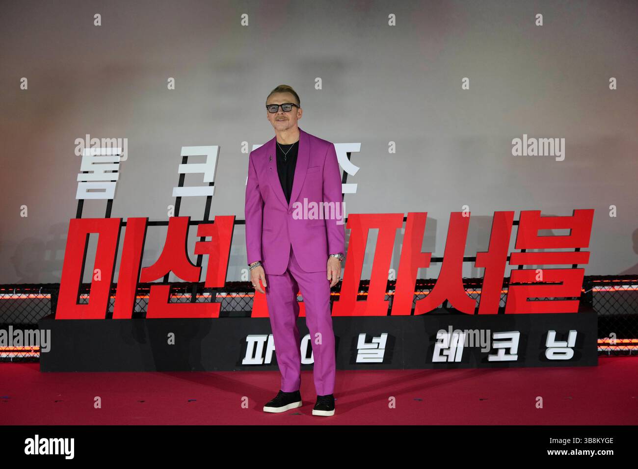 Simon Pegg poses during a press conference to promote his latest movie ...