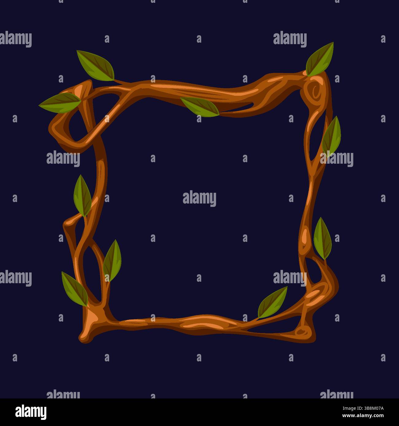 Spooky Halloween frame tree design isolated for print, decoration ...