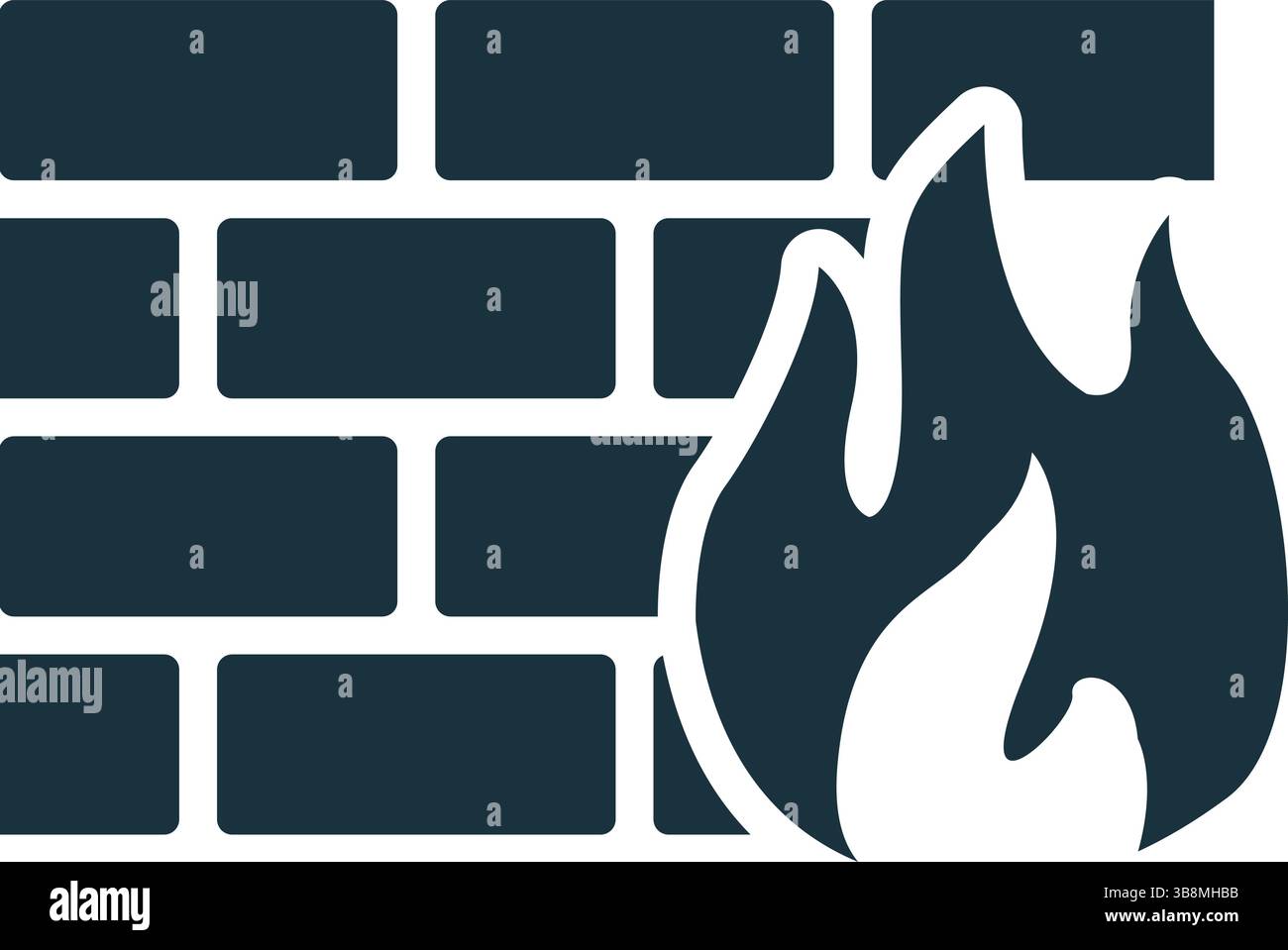 Firewall resisting cyber attack, safeguarding data with strong brick ...