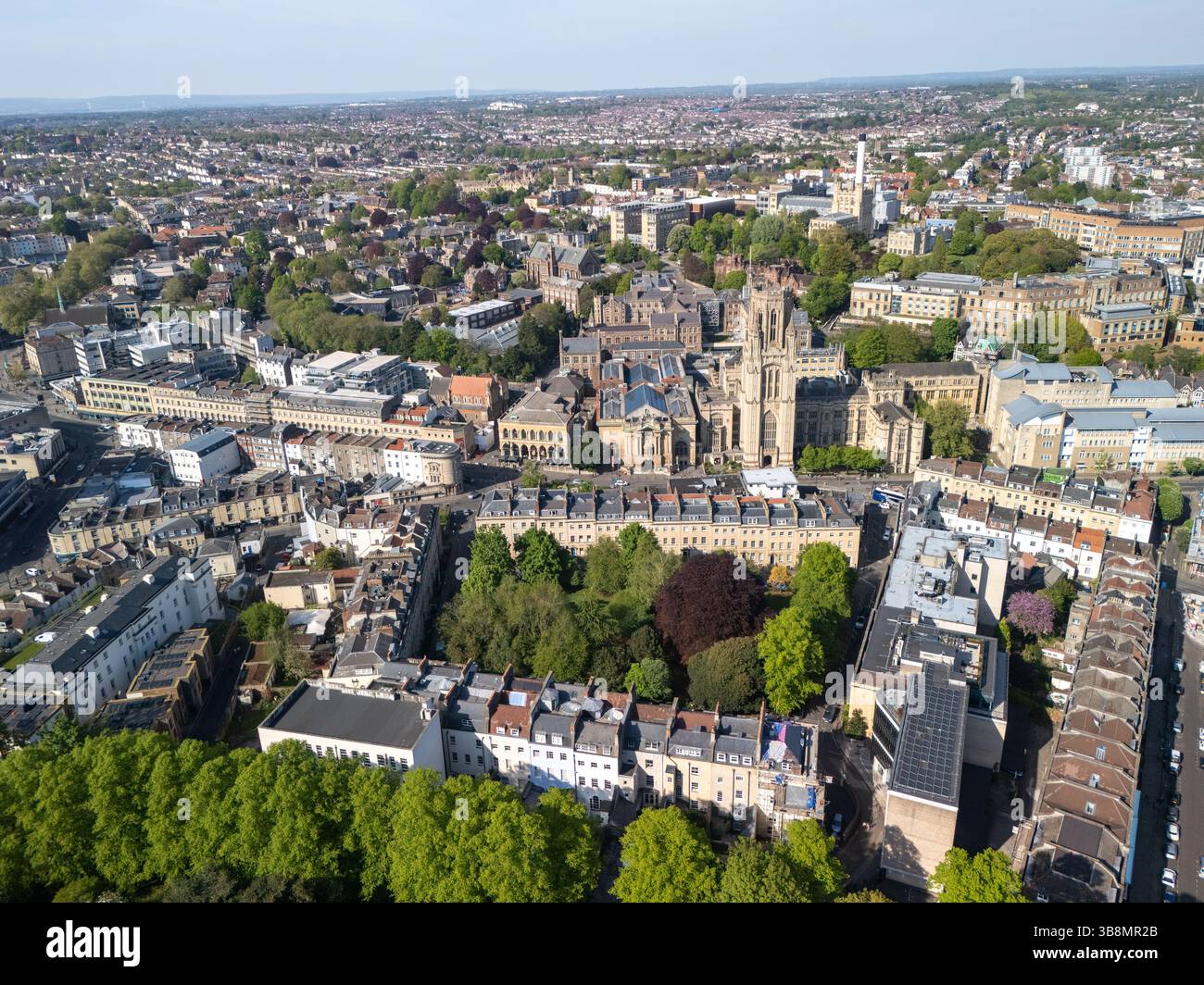 Aerial image of Bristol downtown cityscape Stock Photo - Alamy