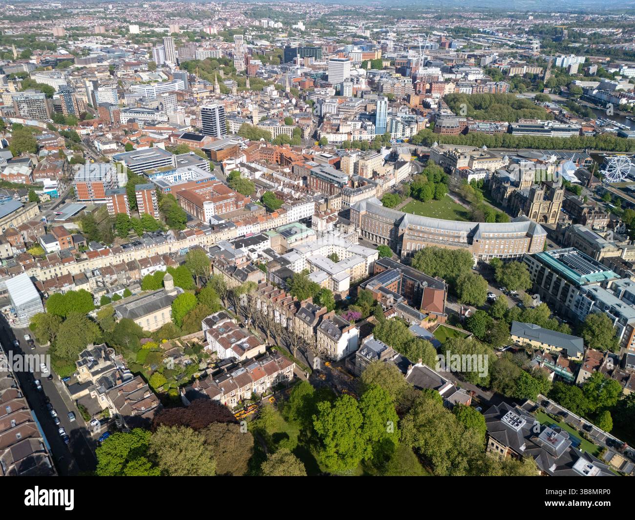 Aerial image of Bristol downtown cityscape Stock Photo - Alamy