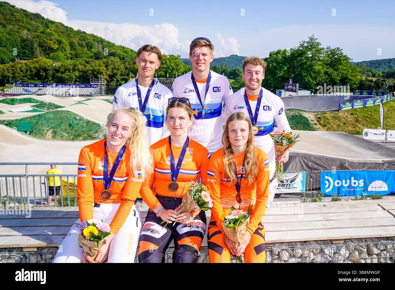 BESANCON, FRANCE - JULY 9: Jaymio Brink of the Netherlands, Niek ...
