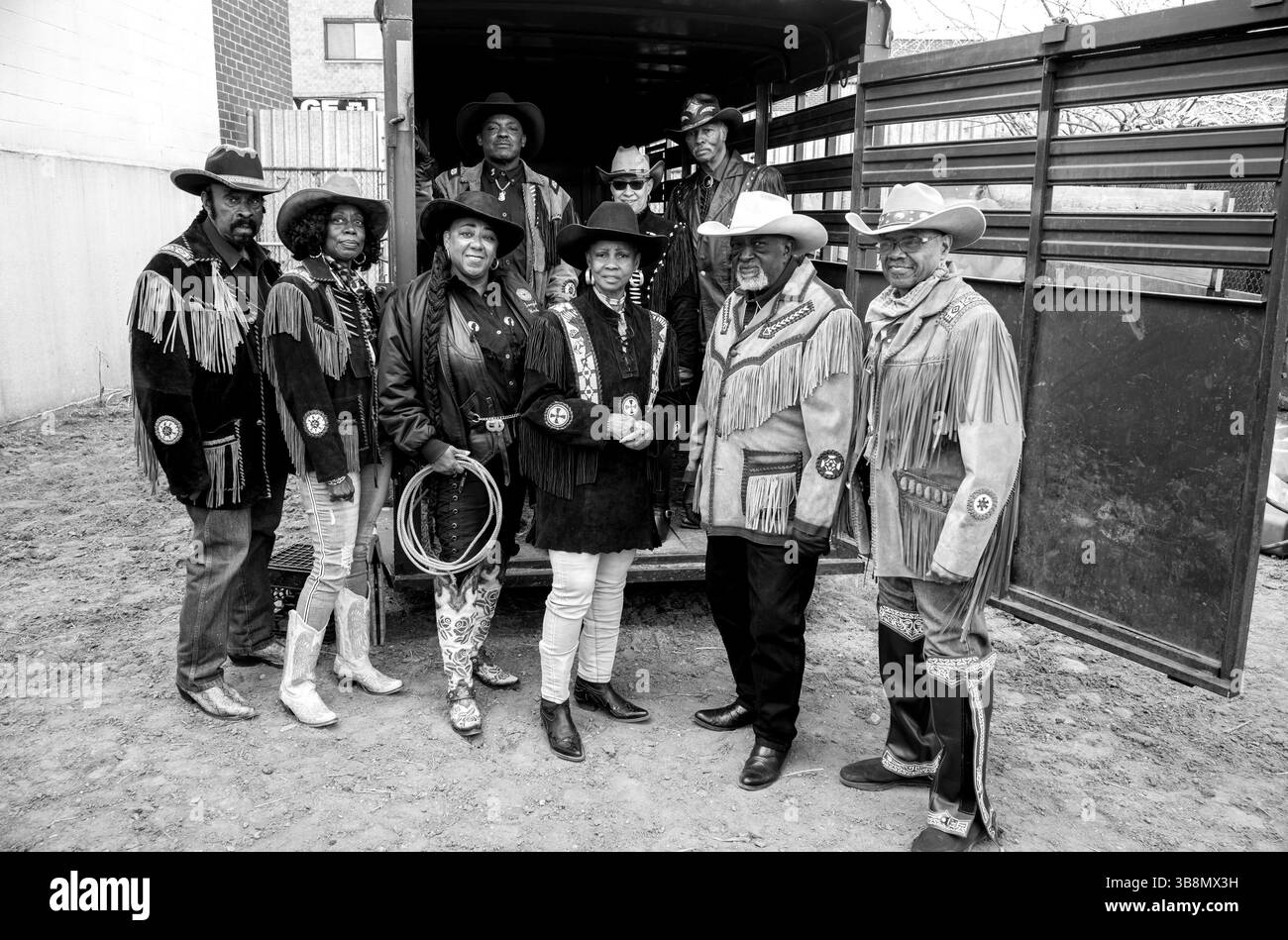 Queens cowboys Black and White Stock Photos & Images - Alamy