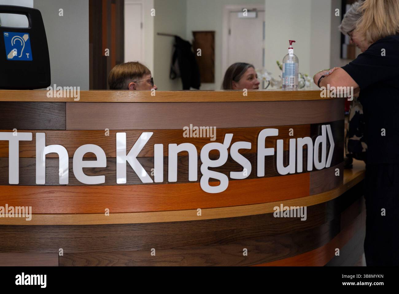 The King’s Fund, London. Reception desk at the entrance Stock Photo - Alamy