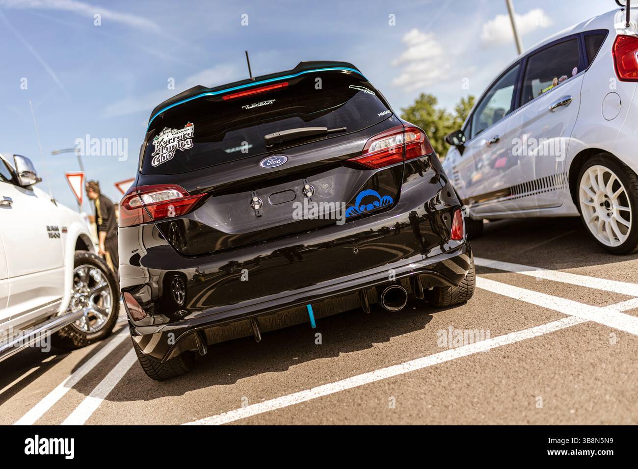 Rome, italy 4 may 2025: tuned ford fiesta st-line showcasing its custom ...