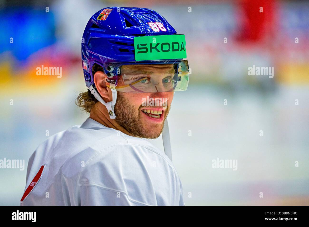 David Pastrnak attends Czech national ice hockey team training before ...