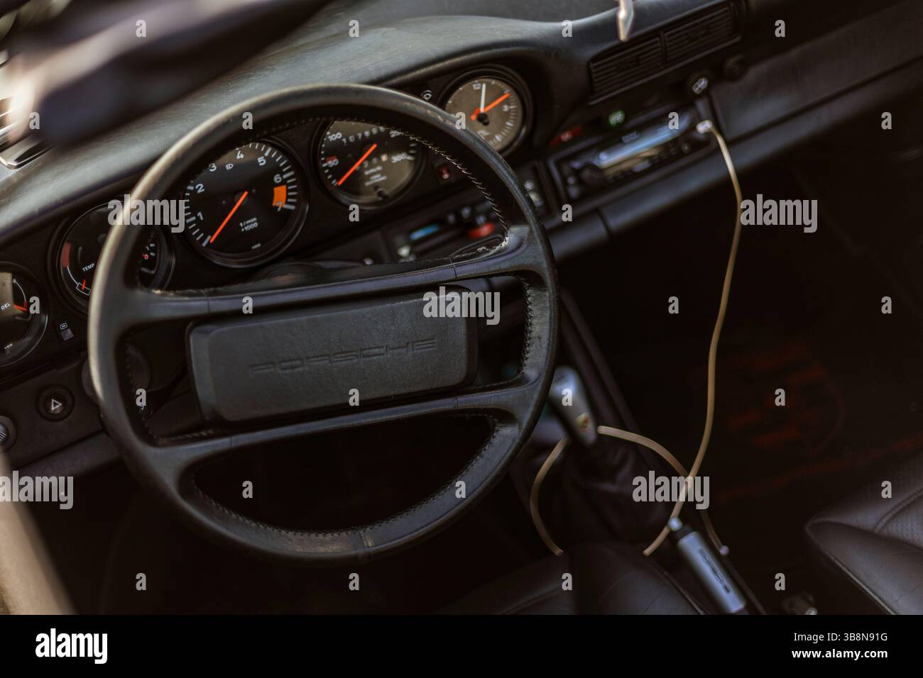 Rome, italy 4 may 2025: close-up view of a classic porsche 911's ...