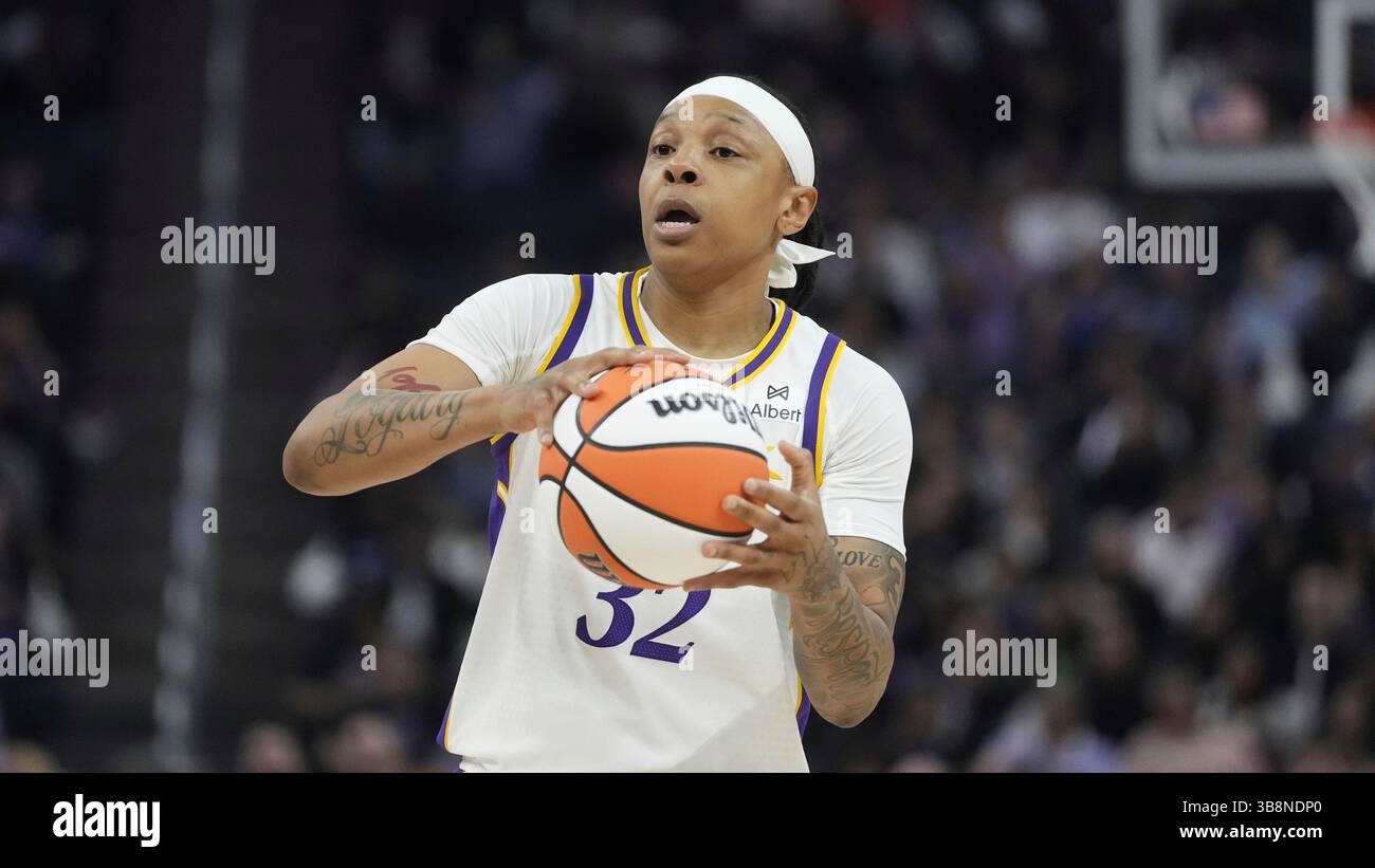Los Angeles Sparks forward Emma Cannon against during a WNBA preseason ...