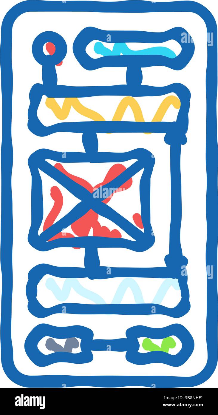 white space ux ui design icon doodle illustration Stock Vector Image ...