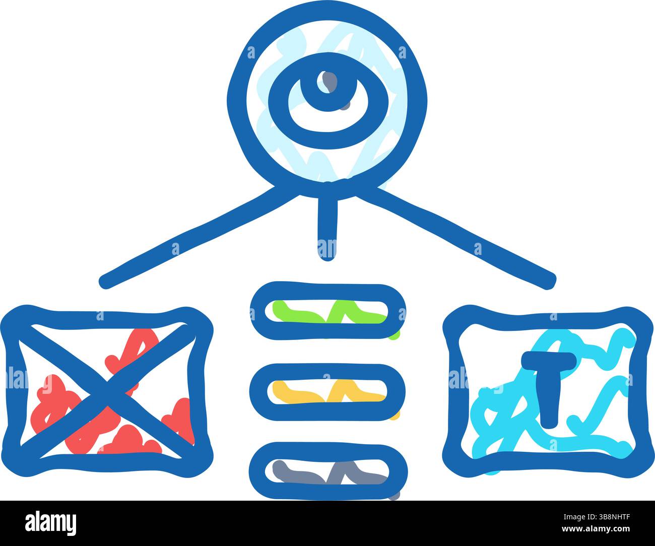 visual hierarchy ux ui design icon doodle illustration Stock Vector Image & Art - Alamy