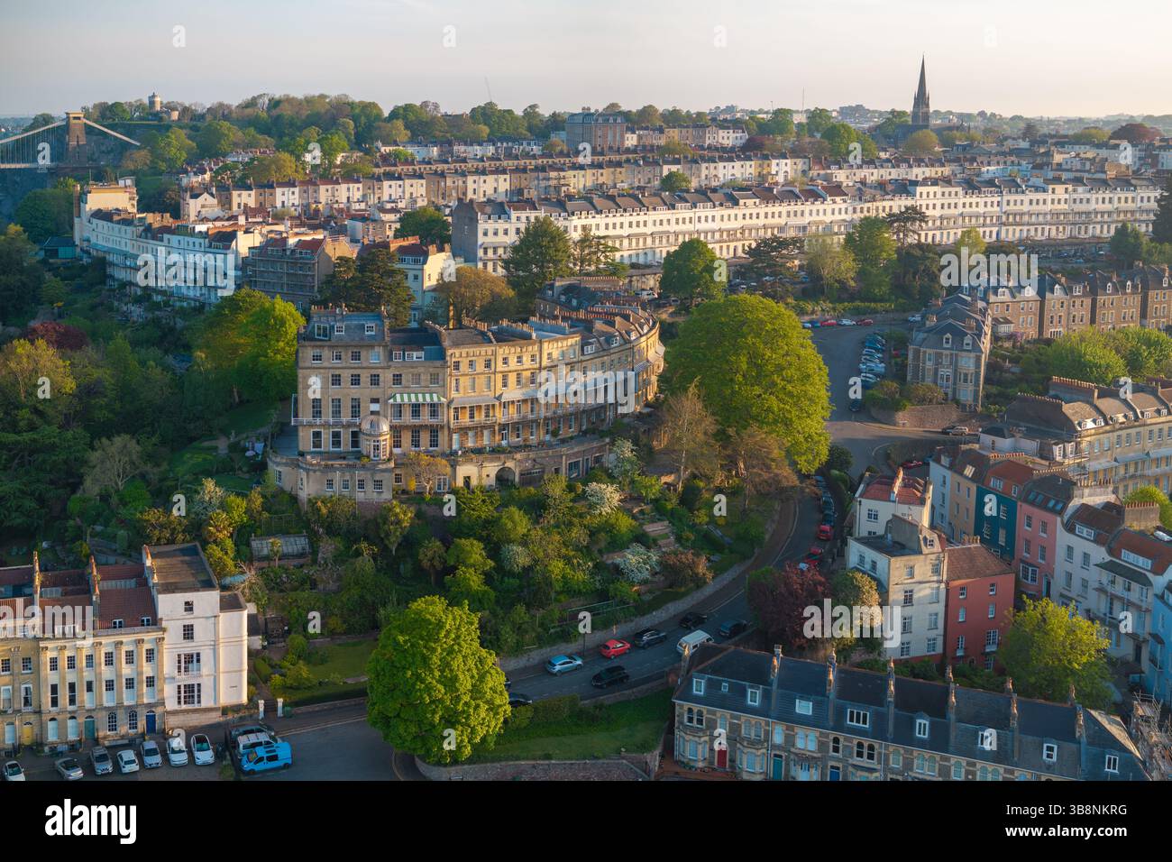 Aerial image of the vibrant Bristol cityscape next to the famous ...