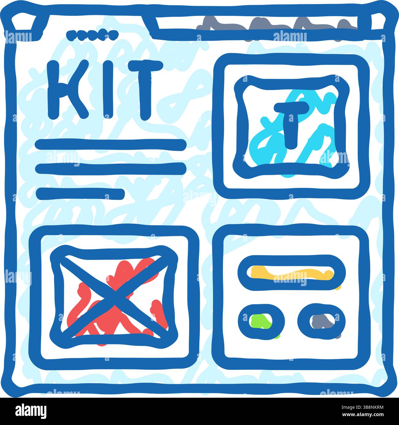 ui kit ux design icon doodle illustration Stock Vector Image & Art - Alamy