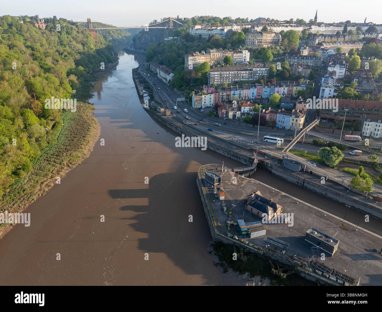 Aerial image of the vibrant Bristol cityscape next to the famous ...