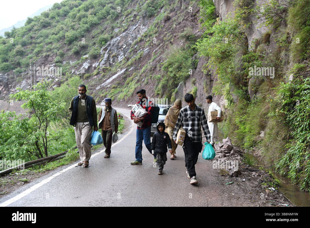 May 8, 2025, Uri, Jammu And Kashmir, India: Families from Silikot ...