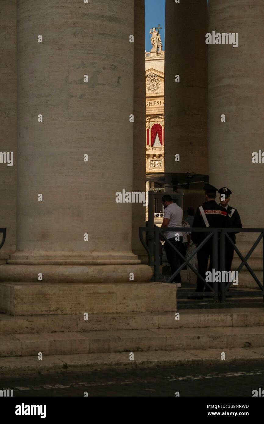 VATICAN POPE VOTE CONCLAVE Generic view from the colonnade towards the ...