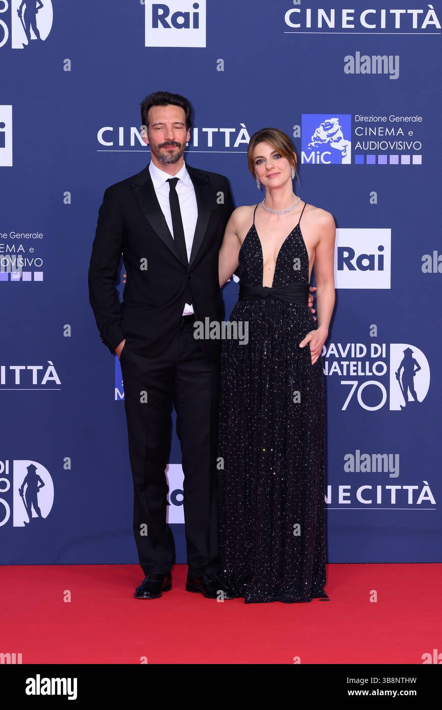 Alessandro Tedeschi, Barbara Ronchi 70th Edition David of Donatello Awards Red Carpet part 2 ...