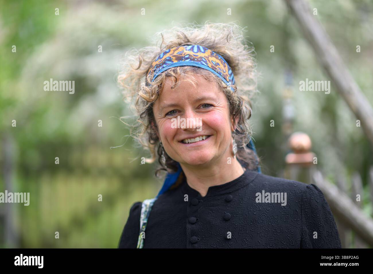 Radibor, Germany. 05th May, 2025. Claudia Matousek, an art teacher and ...