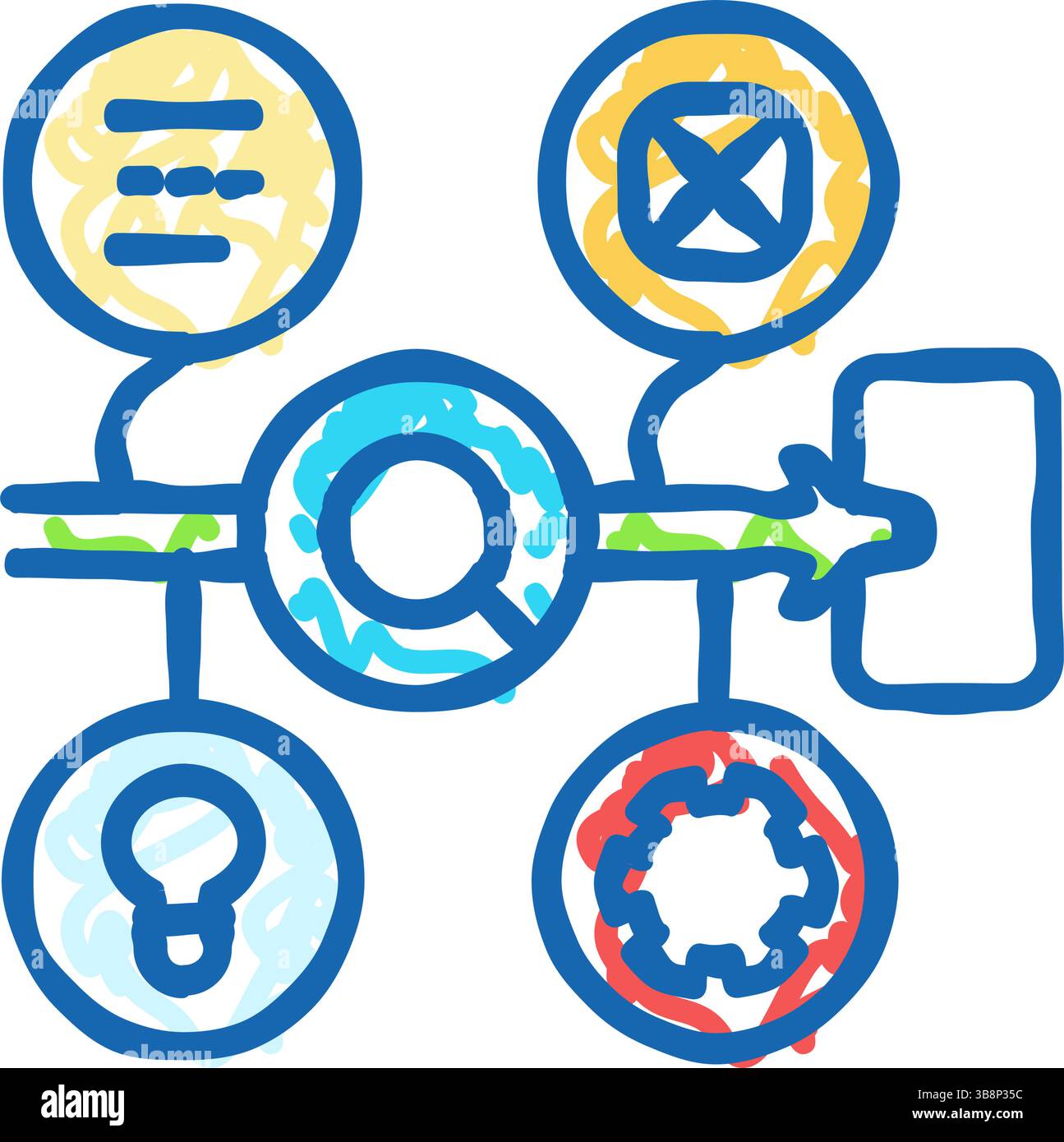 wizard of oz testing ux ui icon doodle illustration Stock Vector Image ...