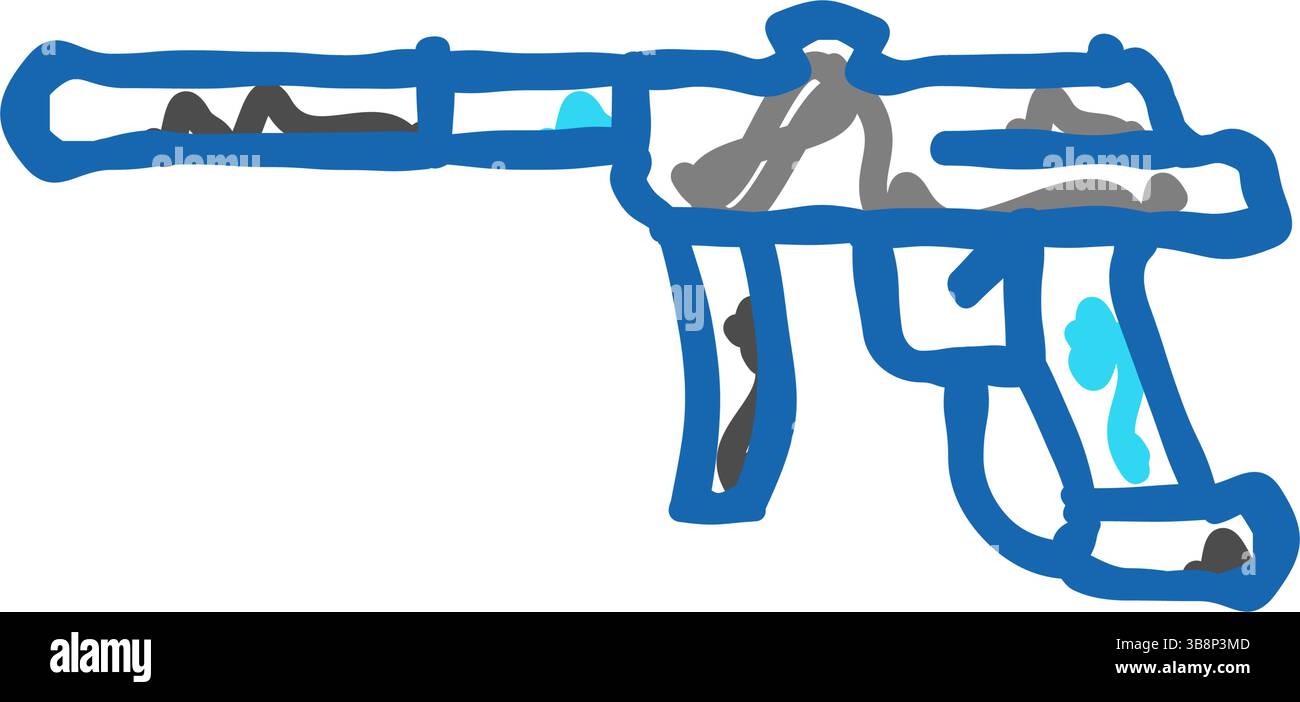 gun paintball game icon doodle illustration Stock Vector Image & Art ...