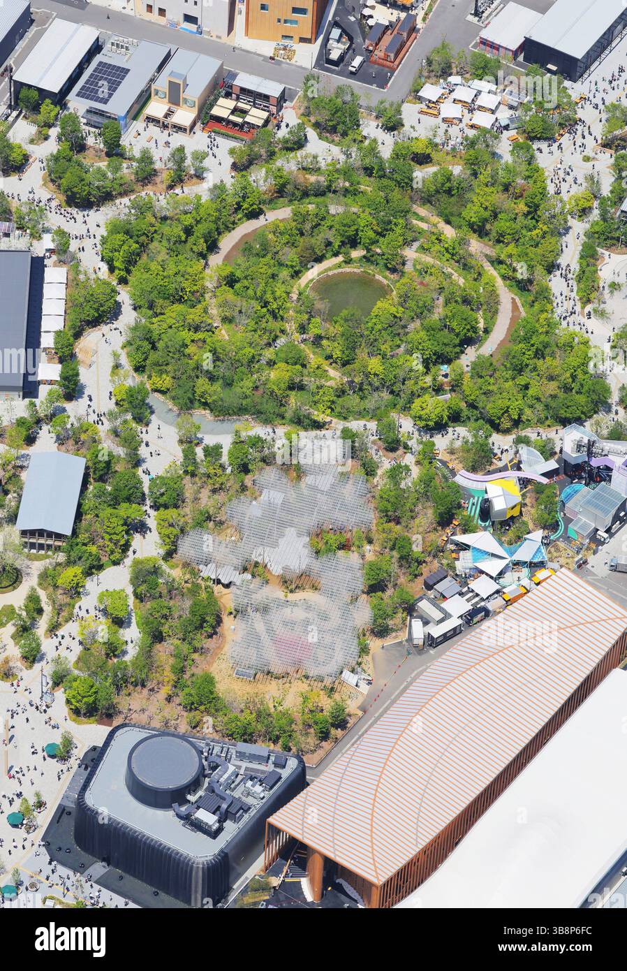 A photo shows Yumeshima, venue for Expo 2025 Osaka, Kansai, Japan in ...