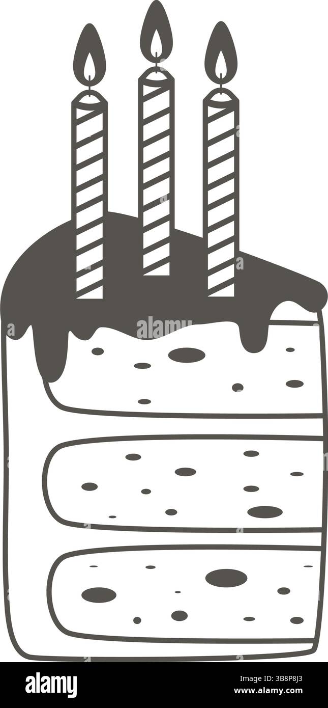 Valentine cake line art Cut Out Stock Images & Pictures - Alamy