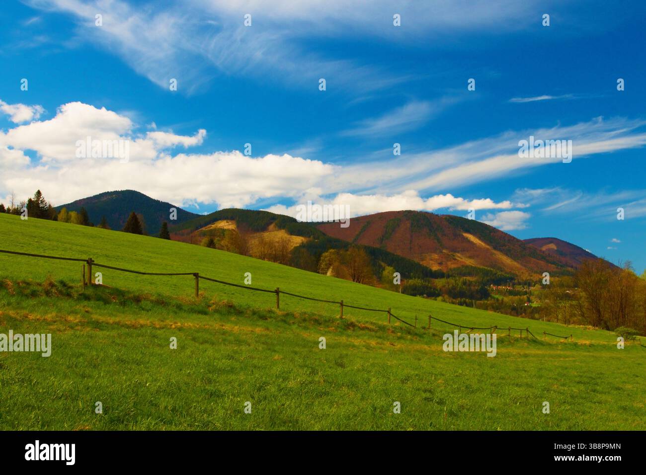 Spring in the Moravian-Silesian Beskydy Mountains. Czech Republic Stock ...