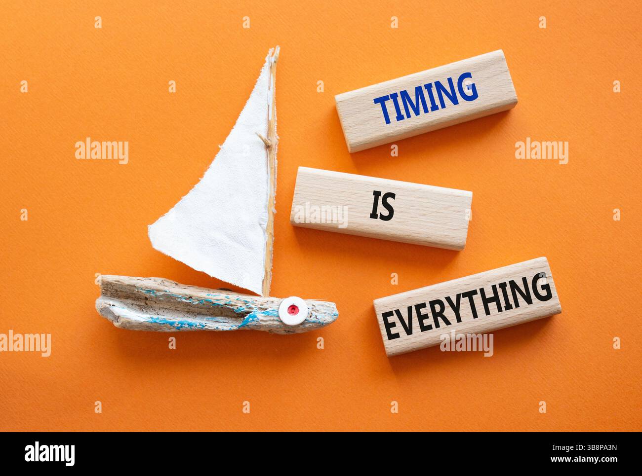 Timing is Everything symbol. Wooden blocks with words Timing is ...