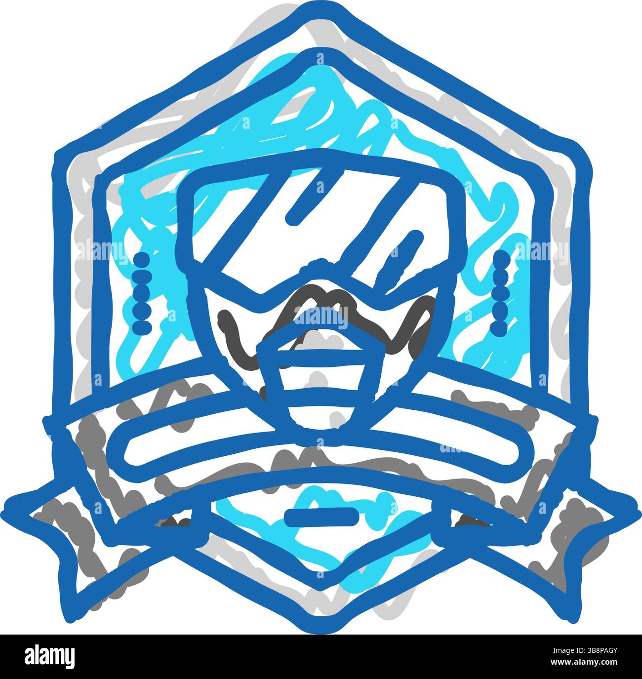 paintball team badge game icon doodle illustration Stock Vector Image ...