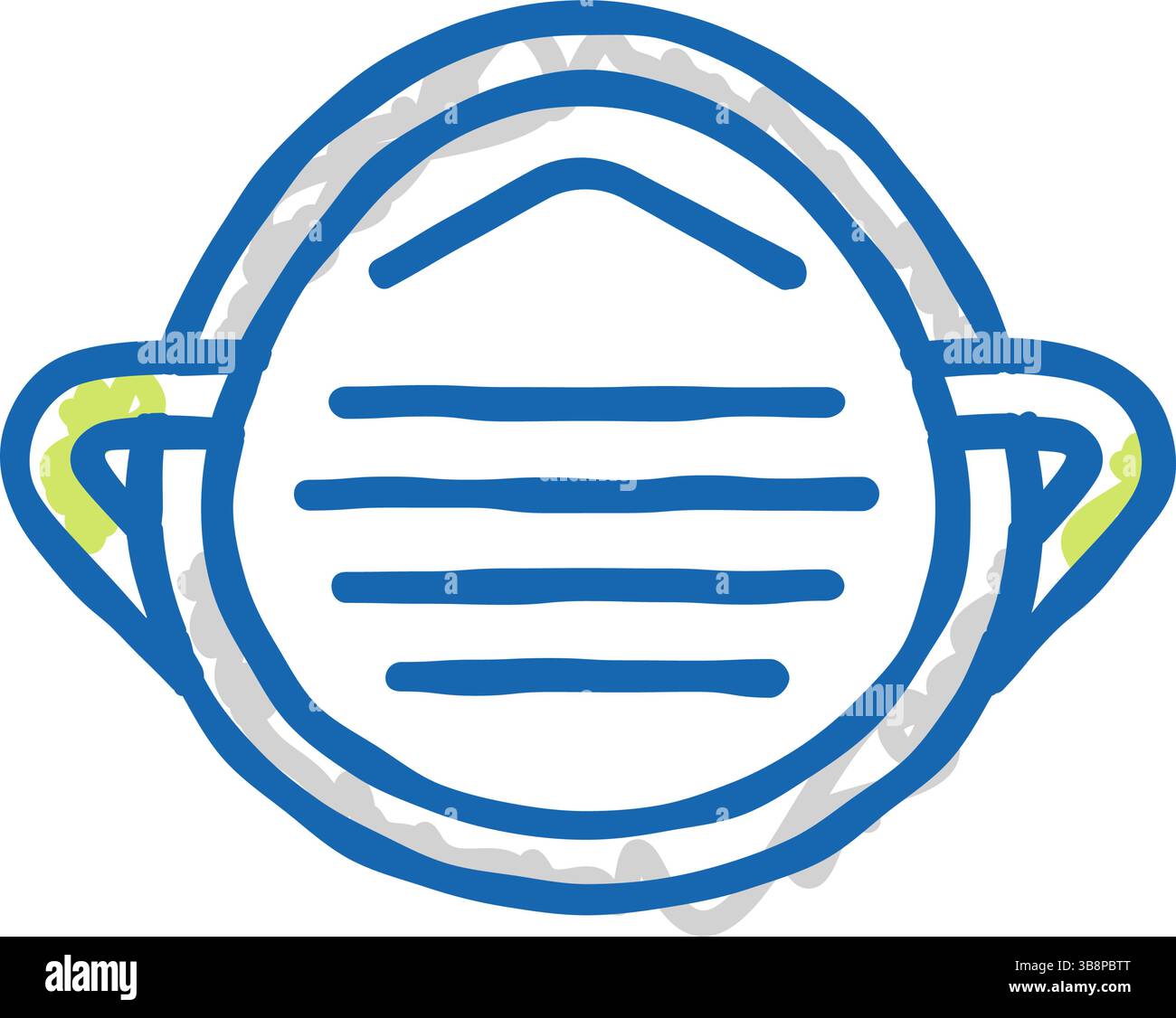 dust mask ppe protective equipment icon doodle illustration Stock ...
