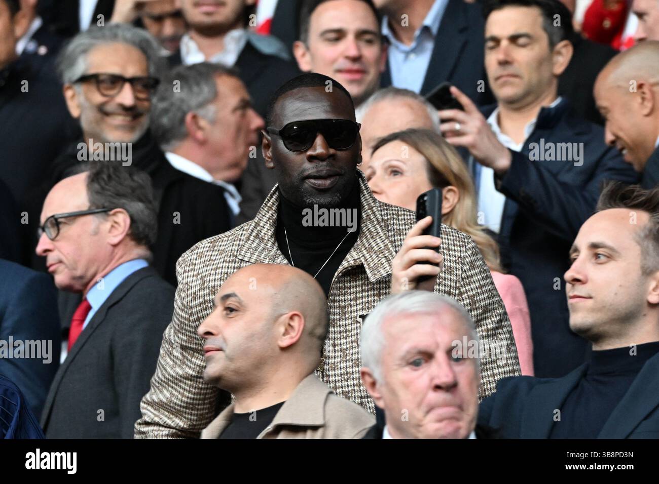Paris, France. 07th May, 2025. French actor Omar Sy attends the UEFA ...