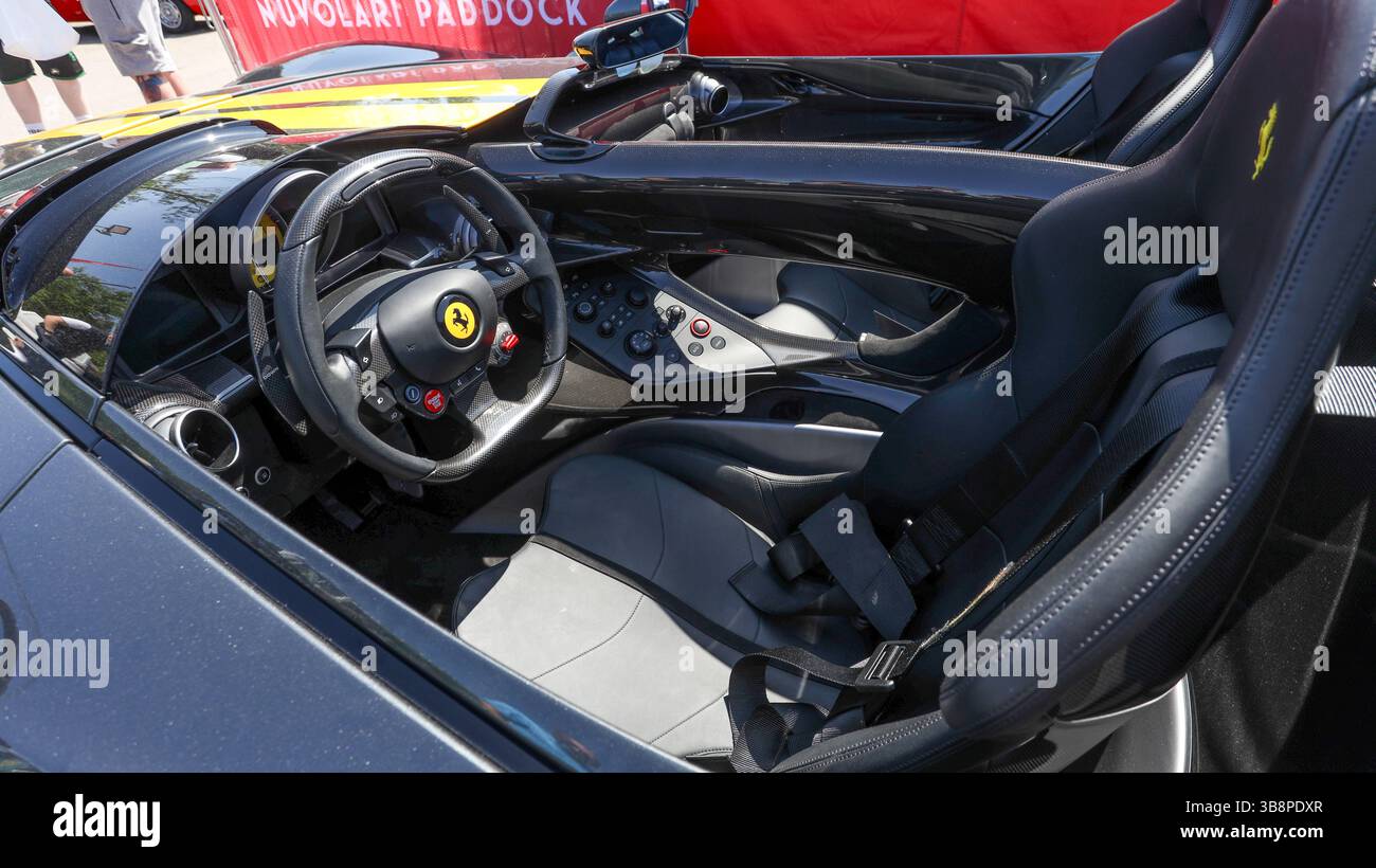Ferrari Monza SP2 interior on display at 2025 Italian Car day event at ...