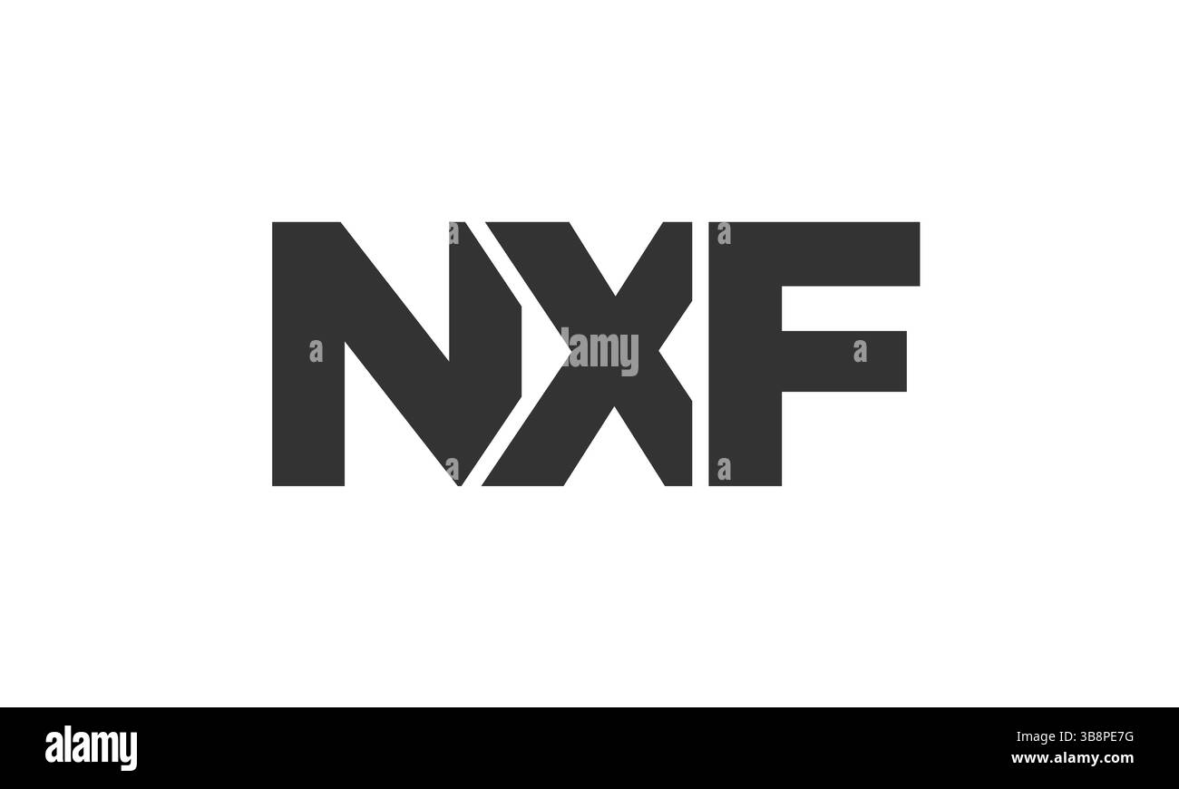 NXF logo design template with strong and modern bold text. Initial ...