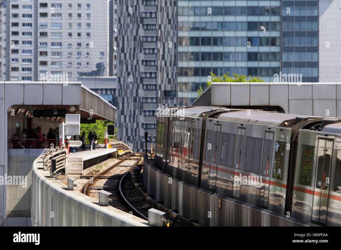 AUSTRIA; VIENNA; 202504028; Subway Line 1 stop Vienna International ...